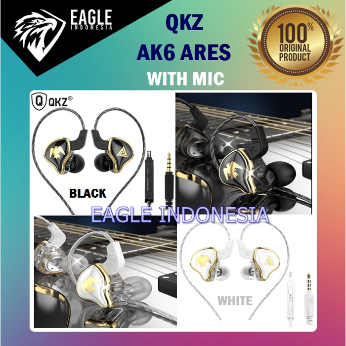 Jual QKZ AK6 ARES AERS Stereo HiFi IEM Gaming Earphone WITH MIC ...