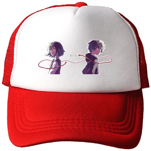 Jual Topi Trucker Anime Kimi no na wa Taki Mitsuha red ribbon | Shopee ...