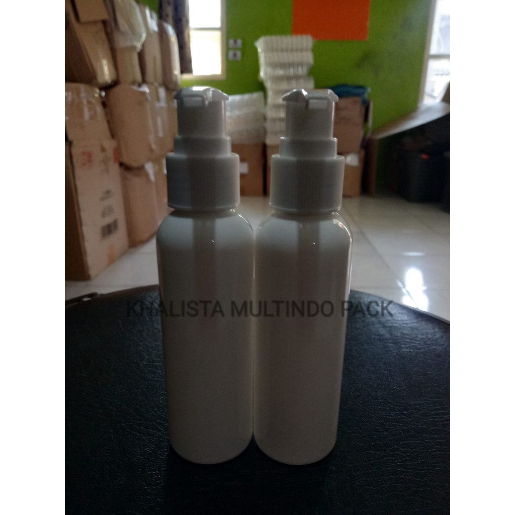 Jual Botol Pump ( Bebek ) 100 ML Putih ( Tutup Putih ) | Shopee Indonesia