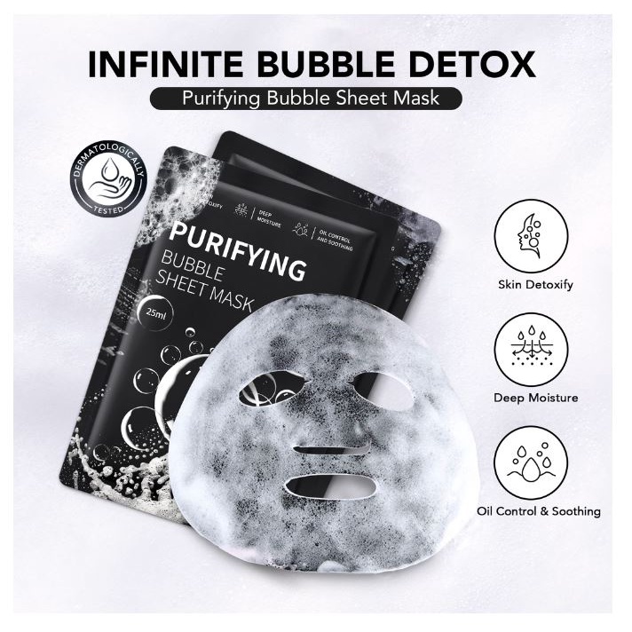 Jual Purifying Bubble Sheet Mask | Bubble Detox, Masker Wajah ...