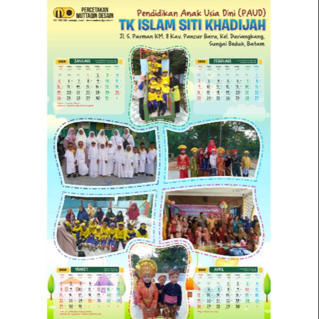 Jual Kalender custom 4 lembar (3 bulanan) | Shopee Indonesia