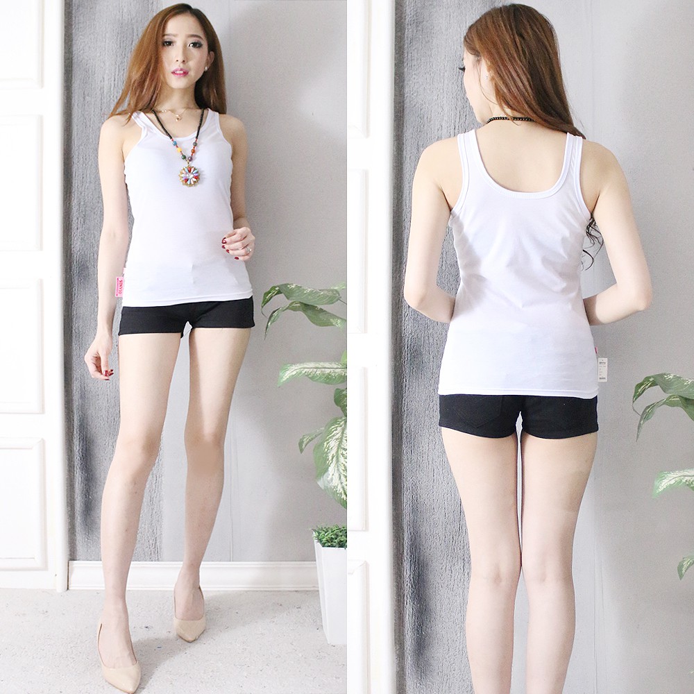 Jual TANK TOP / SINGLET U HITAM PUTIH T008 | Shopee Indonesia