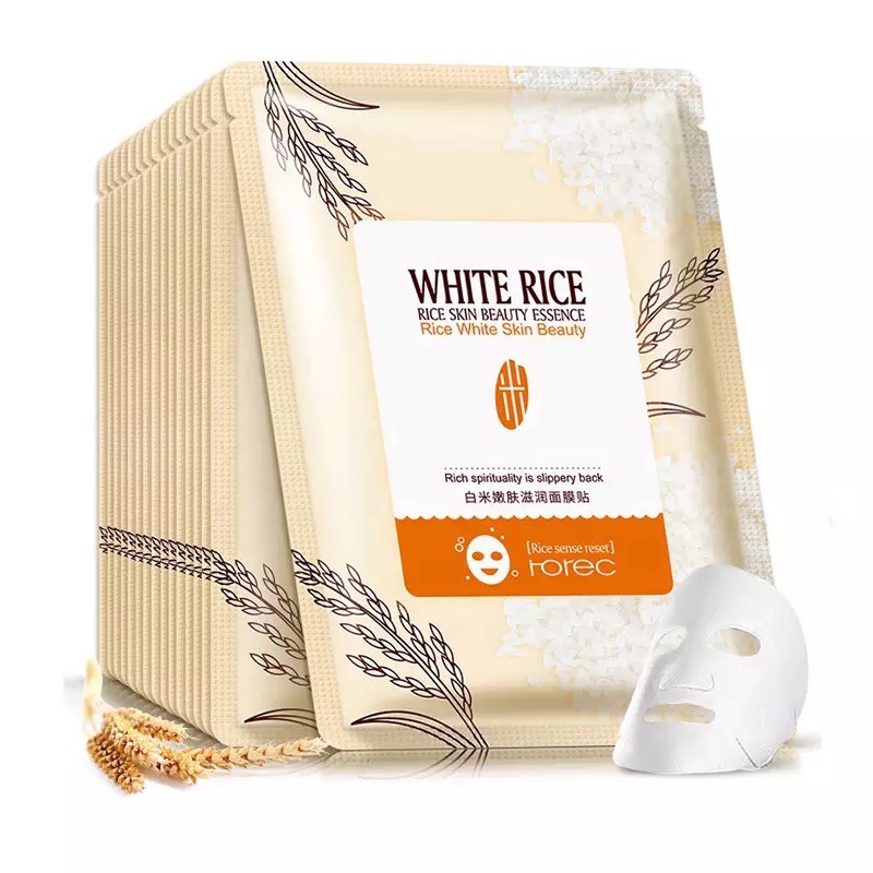 Jual ROREC WHITE RICE MASK - MASKER BERAS | Shopee Indonesia