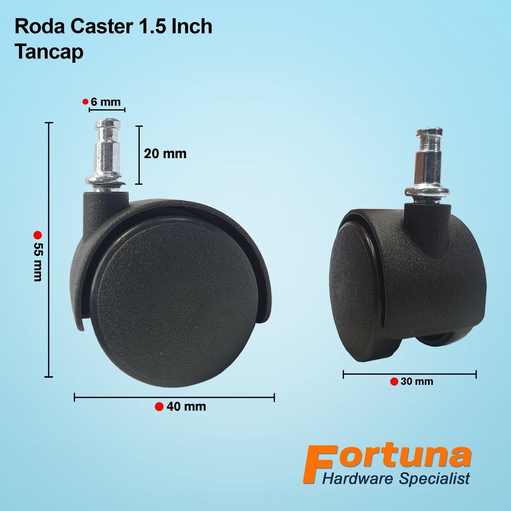 Jual Roda Caster Kursi Kantor 1.5 Inch I Roda Kastor I Kursi I Rak I ...