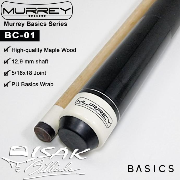 Jual Murrey Basics BC-01 Cue - Black Maple Pool Cues Stick Billiard PU Wrap | Shopee Indonesia