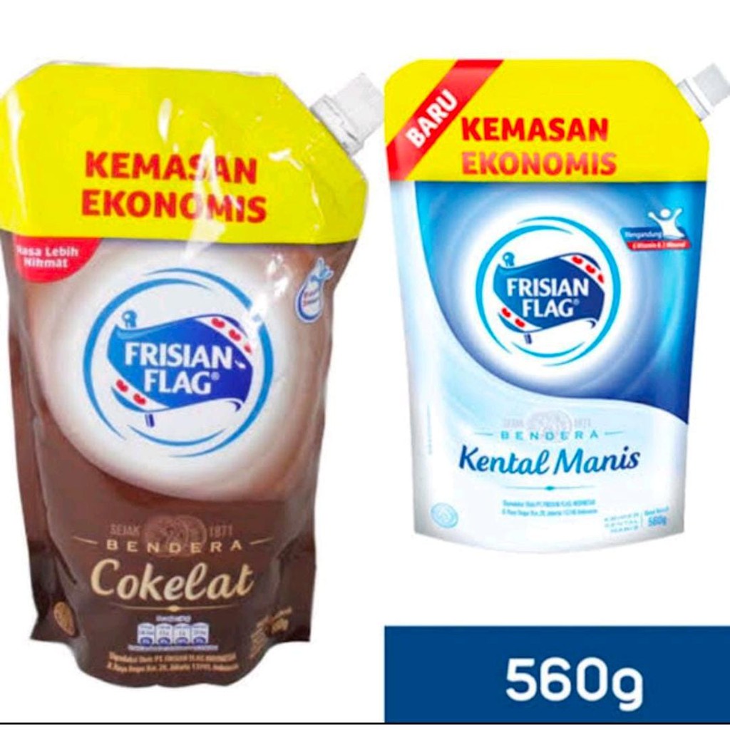 Jual Frisian Flag Susu Kental Manis & Coklat Pouch 545g | Shopee Indonesia