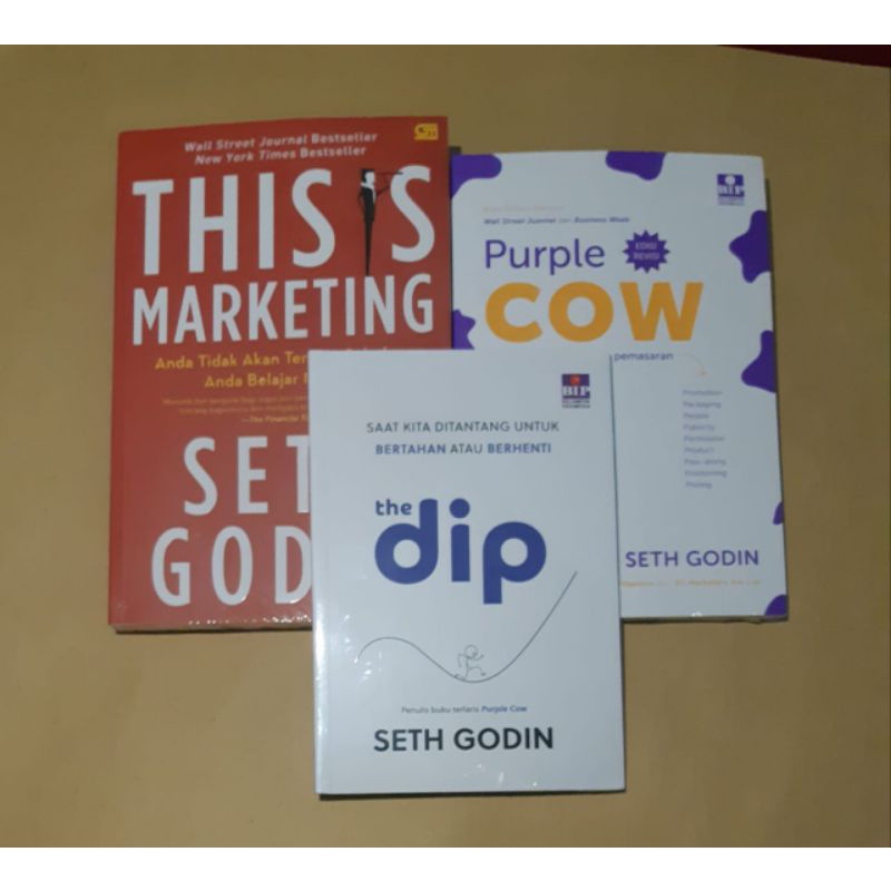 Jual Buku This Is Marketing Strategy Purple Cow & The Dip By Seth Godin ...