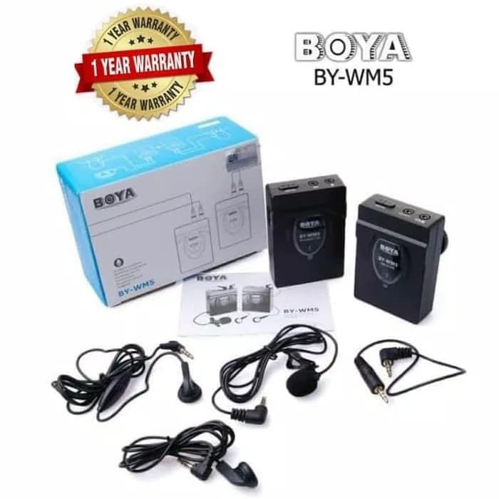 Jual BOYA BY-WM5 Wireless Microphone | Shopee Indonesia
