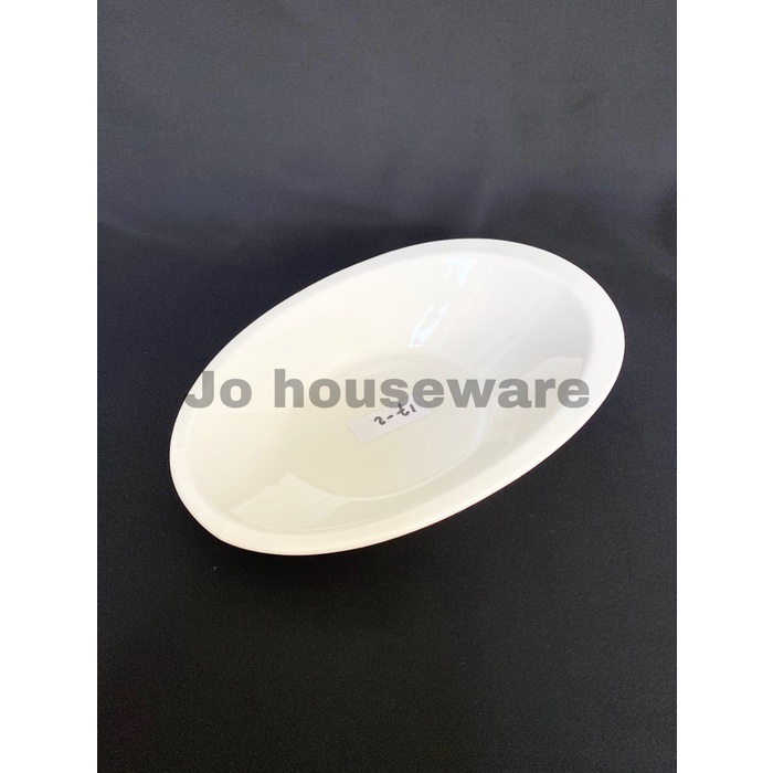Jual Piring oval kapal keramik putih 26,5x18 cm unik hotelware tebal 17 ...