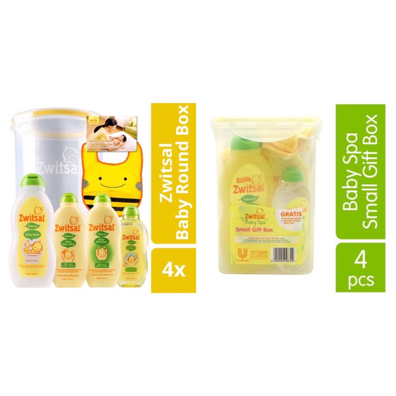 Jual ZWITSAL BABY ROUND / SPA SMALL GIFT BOX PACK NATURAL BASIC paket ...