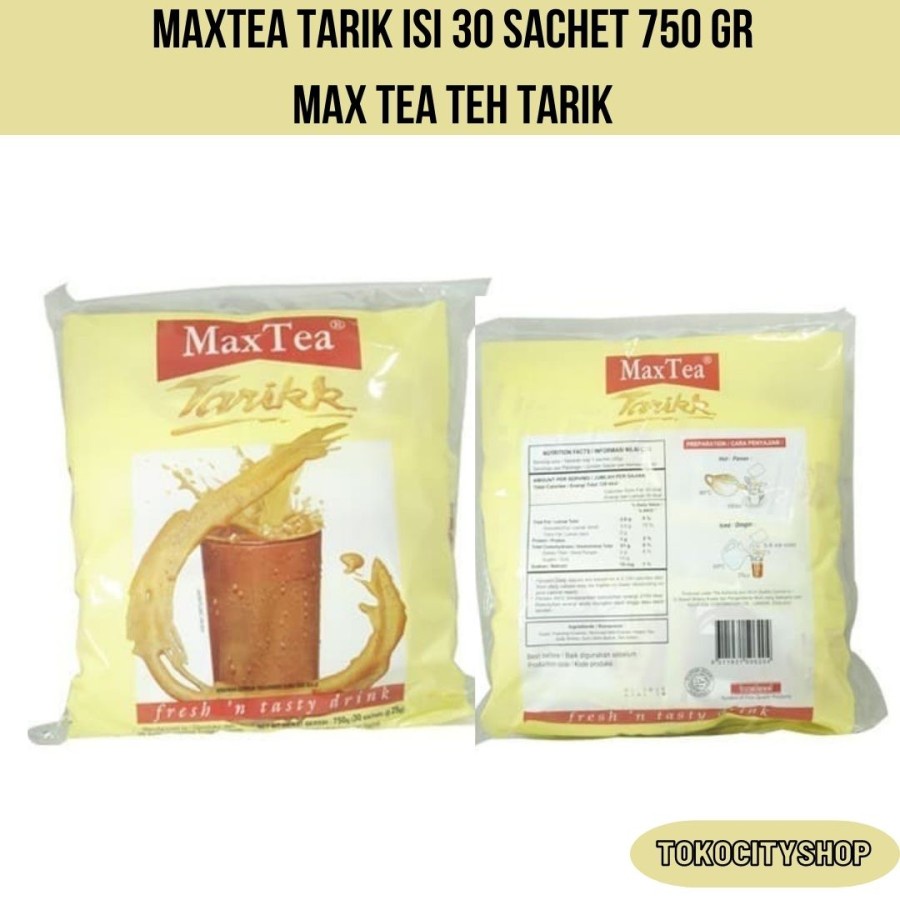 Jual MaxTea Tarik Isi 30 Sachet 750 Gr / Max Tea Teh Tarik | Shopee Indonesia