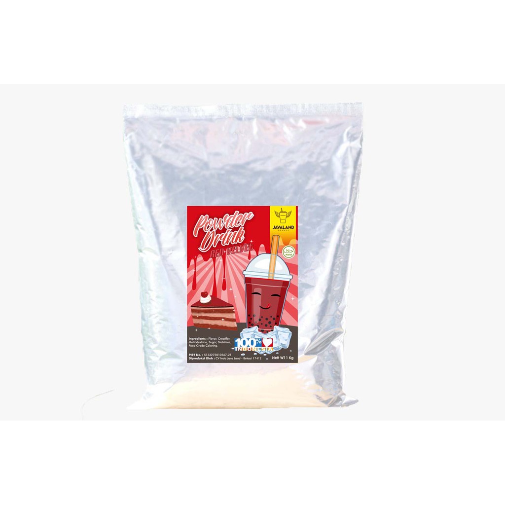 Jual BUBUK MINUMAN BUBBLE RASA RED VELVET ORIGINAL JAVALAND 1KG ...
