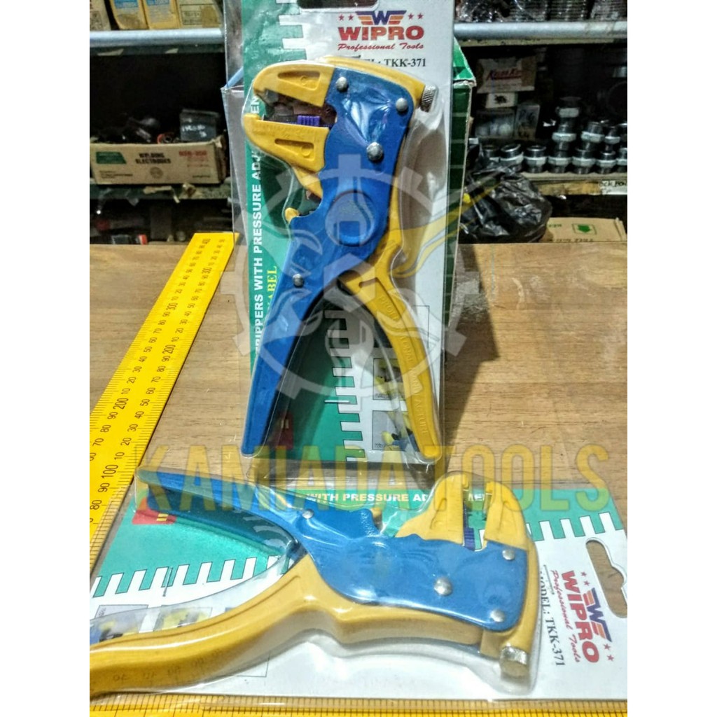 Jual Tang Kupas Kabel 7" WIPRO/ Wire Stripper 7" WIPRO/ Tang Kupas dan ...