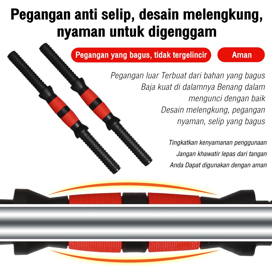 Jual 【Spot barang】Dumbbell Barbel set peralatan fitness 40 kg bisa disambung Tiang Angkat JF 010 ...
