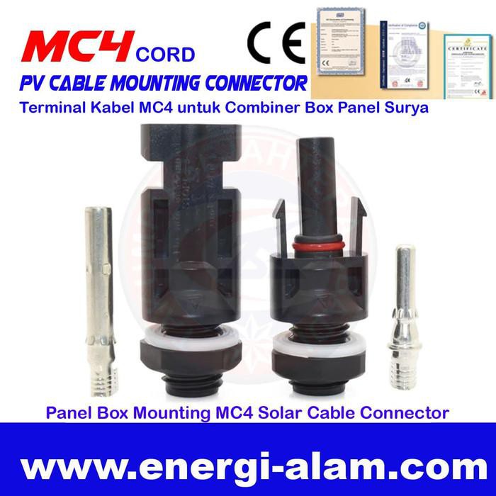 Jual Mc4 Cord Terminal Kabel Panel Surya Konektor Mounting Untuk Panel ...