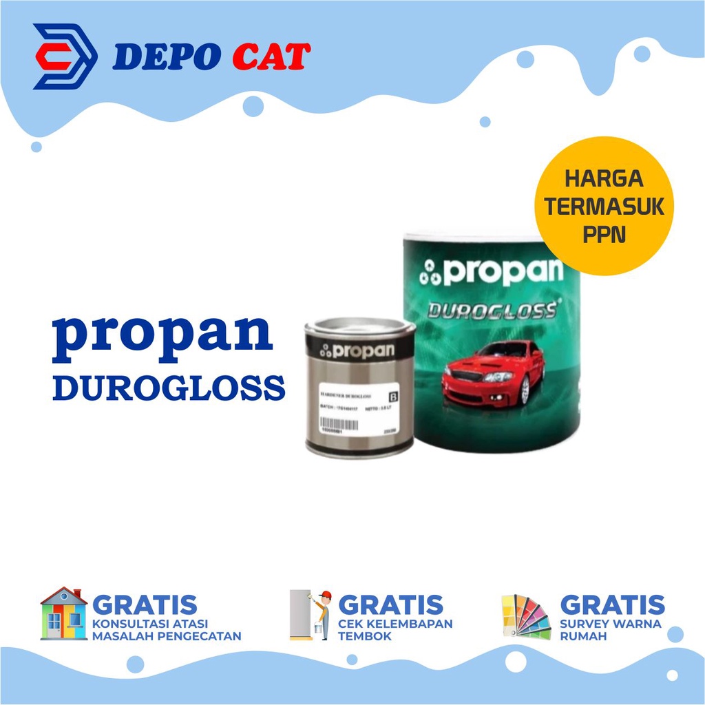 Jual PROPAN CAT DASAR DUCO PCR 1000 EP GREY - 1LITER SET | Shopee Indonesia