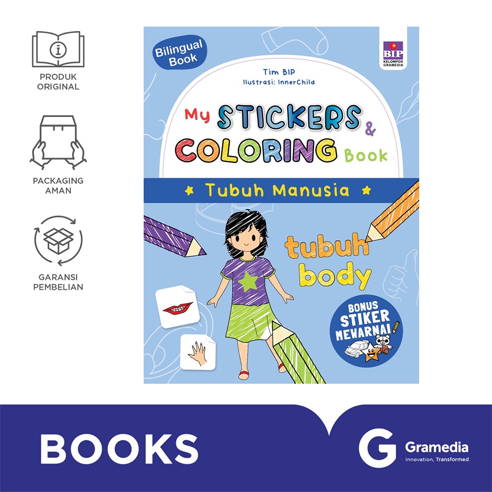Jual Buku My Stickers & Coloring Book 03: Tubuh Manusia | Shopee Indonesia
