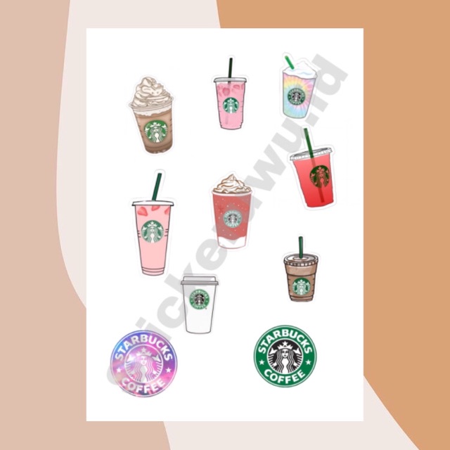 Jual STICKER STARBUCKS / STARBUCKS STIKER + LAMINASI GLOSSY | Shopee ...