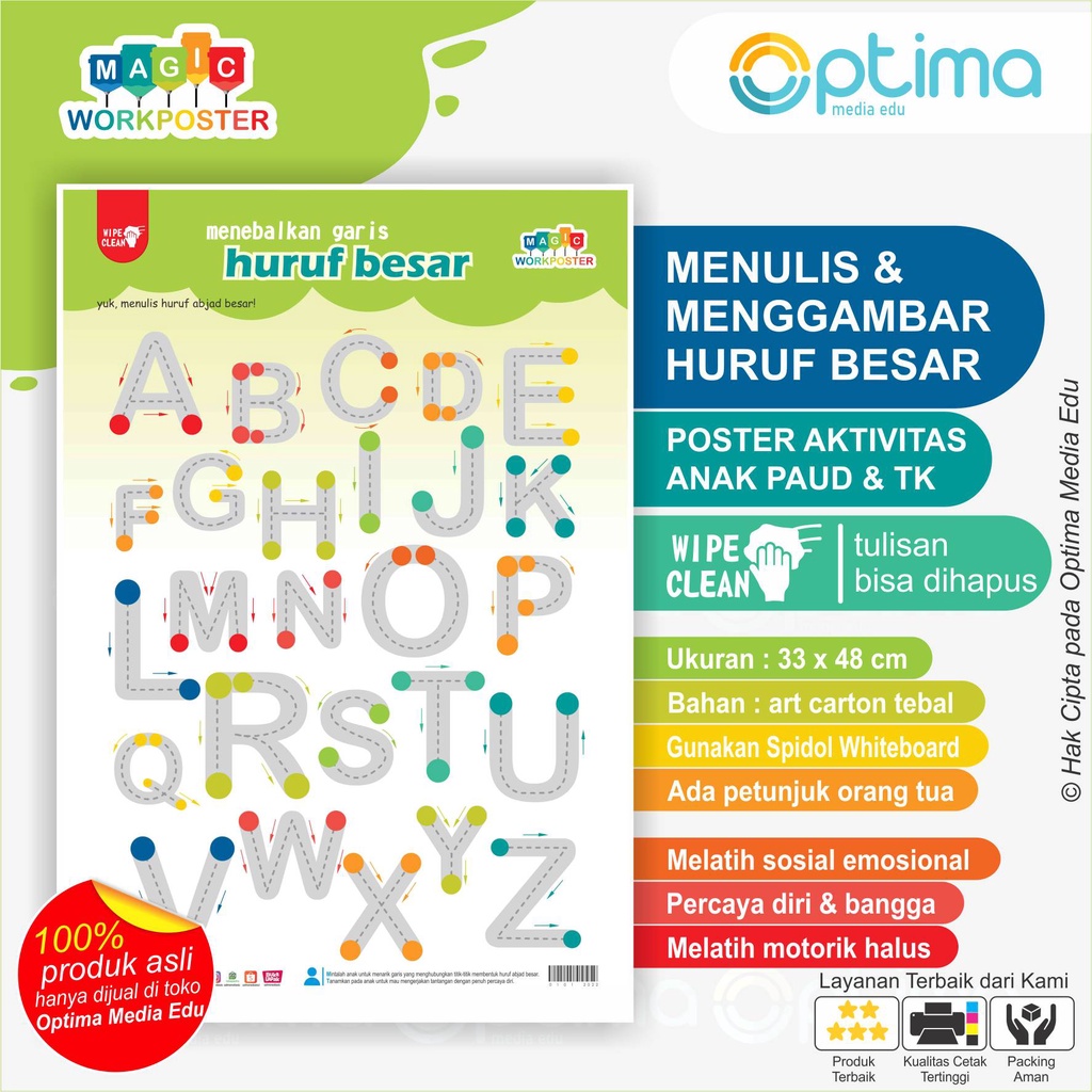 Jual WORK MAGIC POSTER : MENULIS HURUF BESAR | Shopee Indonesia