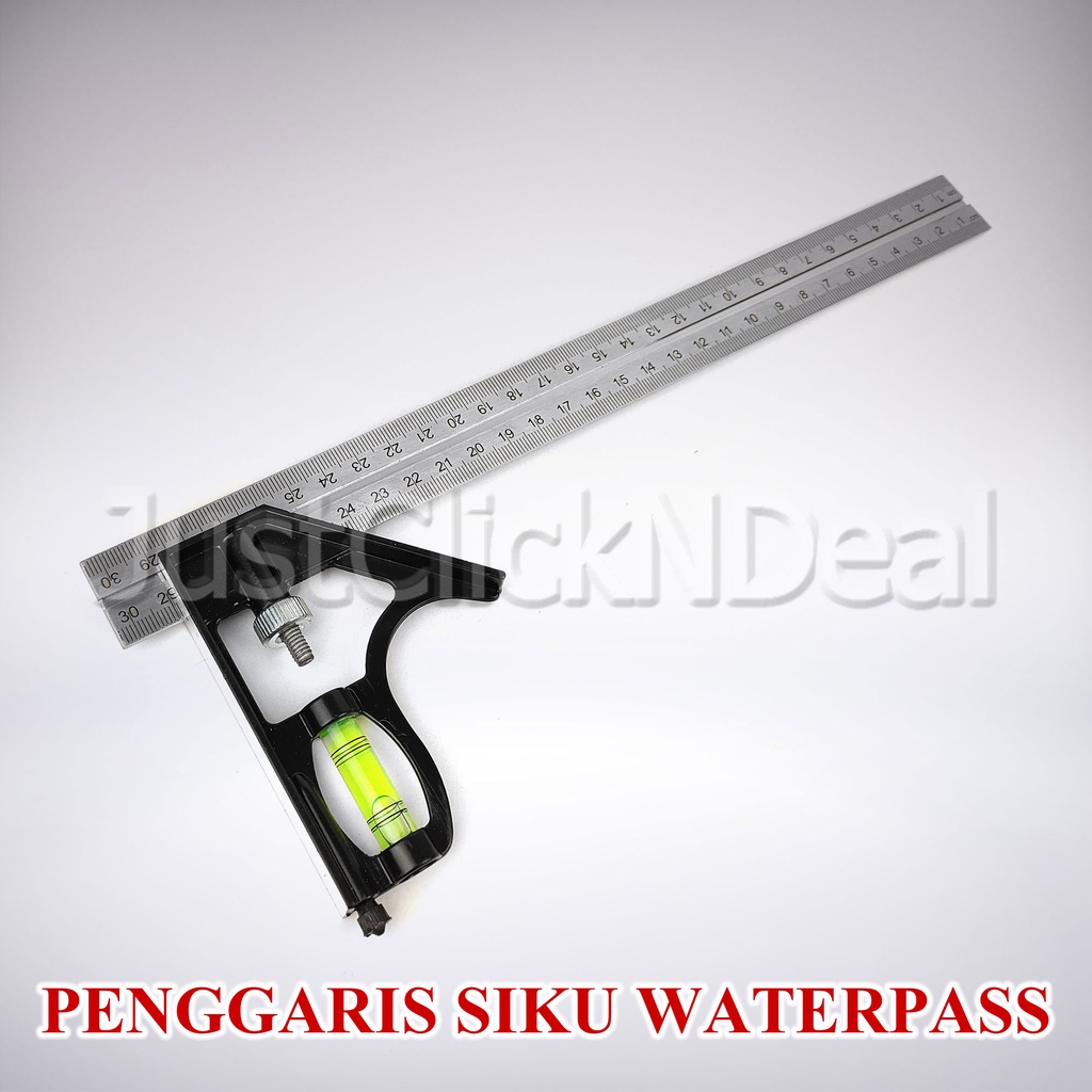 Jual Penggaris Siku L T Waterpass Kombinasi 30 cm | Shopee Indonesia