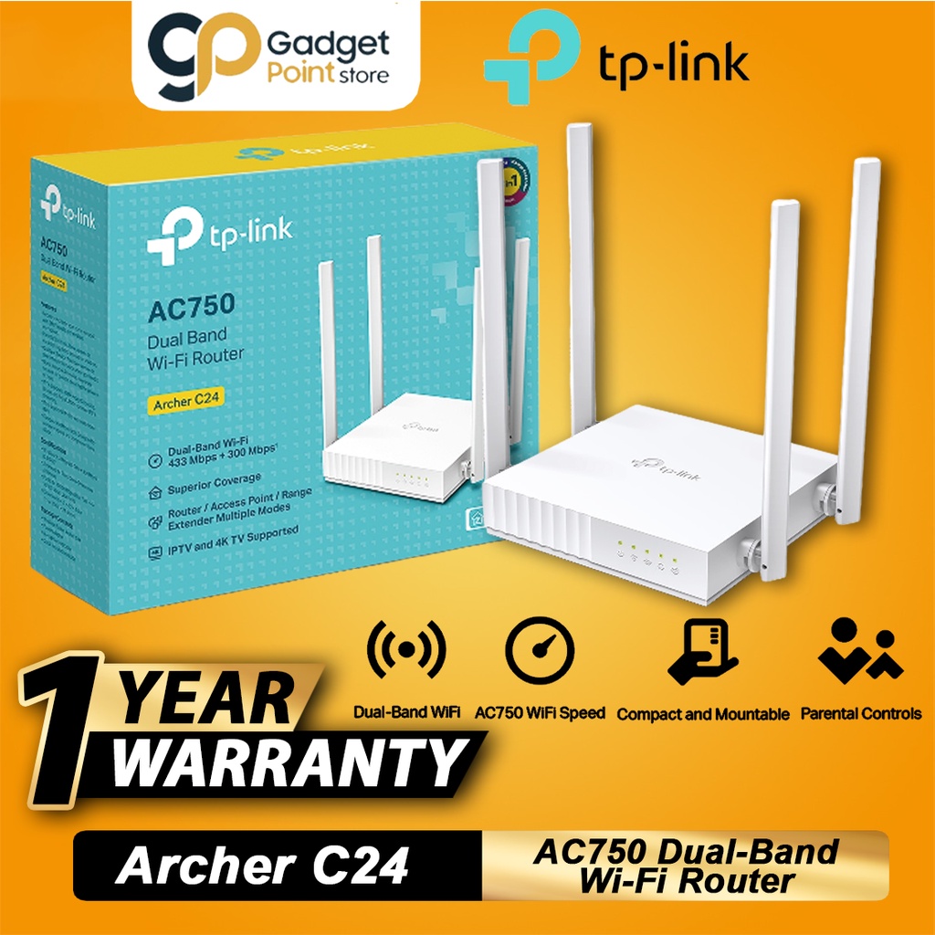 Jual Tp-link Archer C24 AC750 Dual-Band Wi-Fi Router High Speed Wi-Fi Garansi Resmi 1 Tahun ...