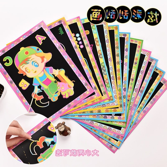Jual Kertas Magic Mewarnai dan Menggambar / Scratch Note (Uk 17,2 Cm x ...
