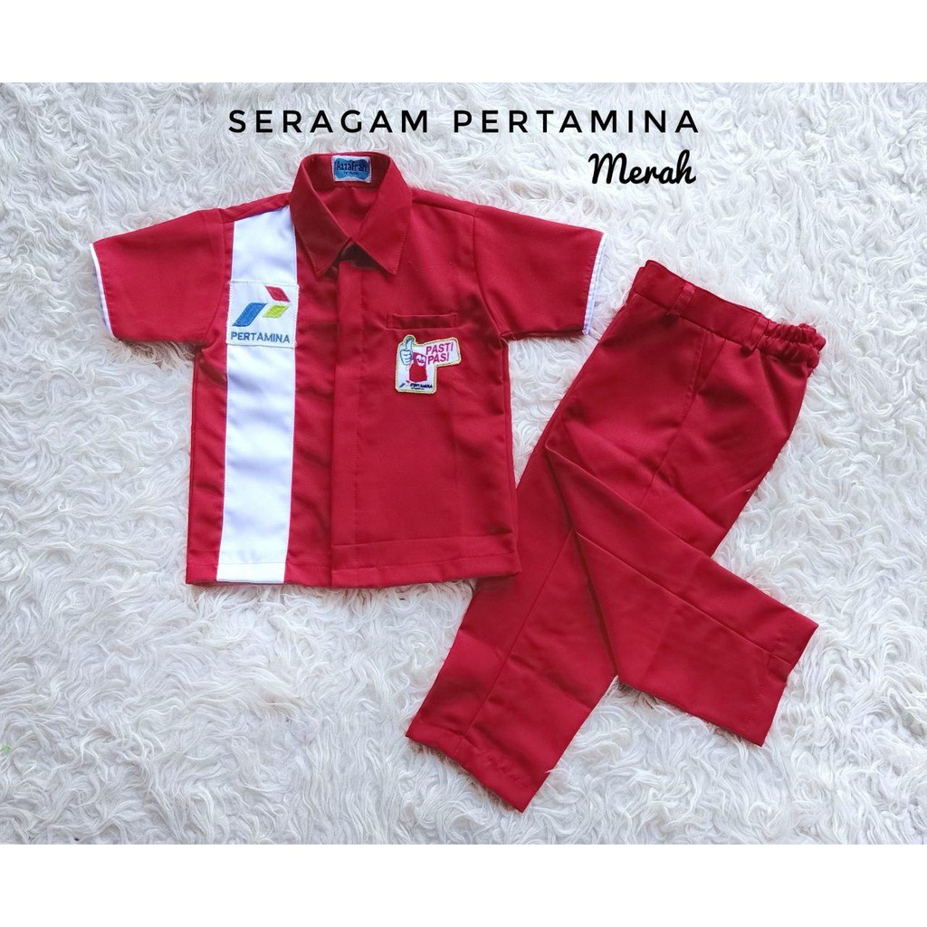 Jual SERAGAM PERTAMINA MERAH/KOSTUM PERTAMINA | Shopee Indonesia