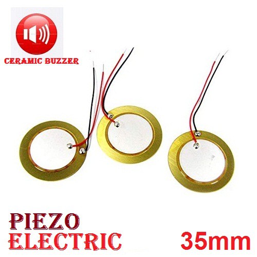 Jual Piezo Electric Ceramic Buzzer 35mm Element Sounder Sensor Sound Disc | Shopee Indonesia