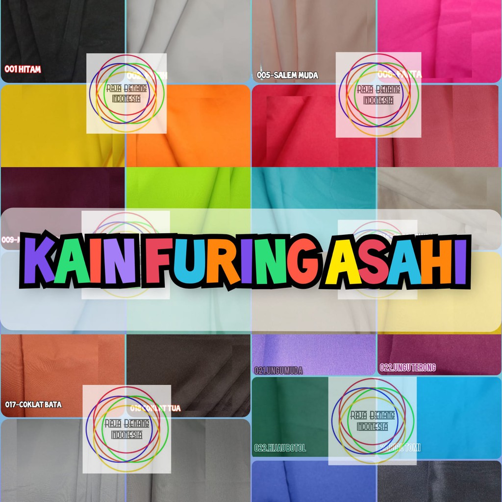 Jual kain asahi/KainFuring Asahi 1/2meter , 20 varian warna. | Shopee ...