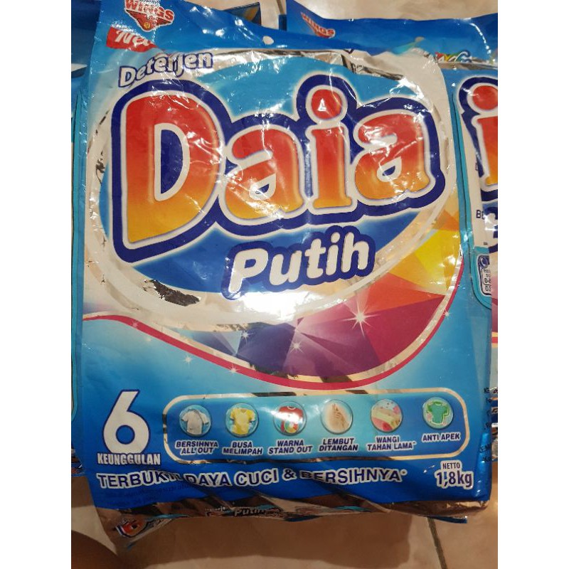 Jual DAIA PUTIH 1.8 KG DETERJEN WHITE BOOSTER | Shopee Indonesia