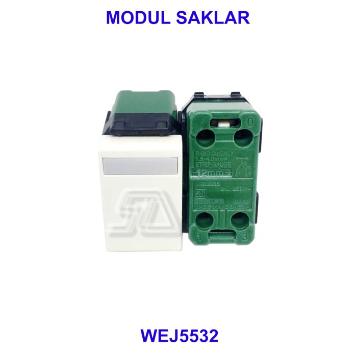 Jual Panasonic Mata Saklar Wide series Kecil Hotel - 2 Arah WEJ5532 ...