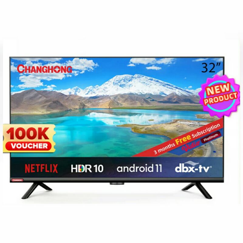 Jual Changhong 32 Inch (L32G7N) Newest Android 11 Frameless Smart TV Digital LED TV HD - Netflix ...
