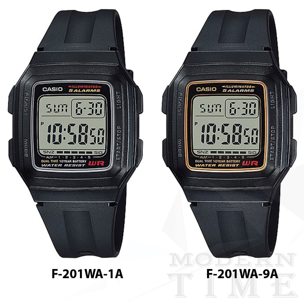 Jual Casio Original F-201WA (Unisex - Resin - HItam) | Shopee Indonesia