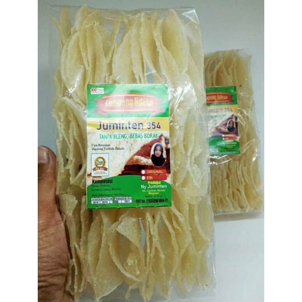 Jual kerupuk krupuk beras Lempeng mentah ndeso No borax Rasa bawang ...