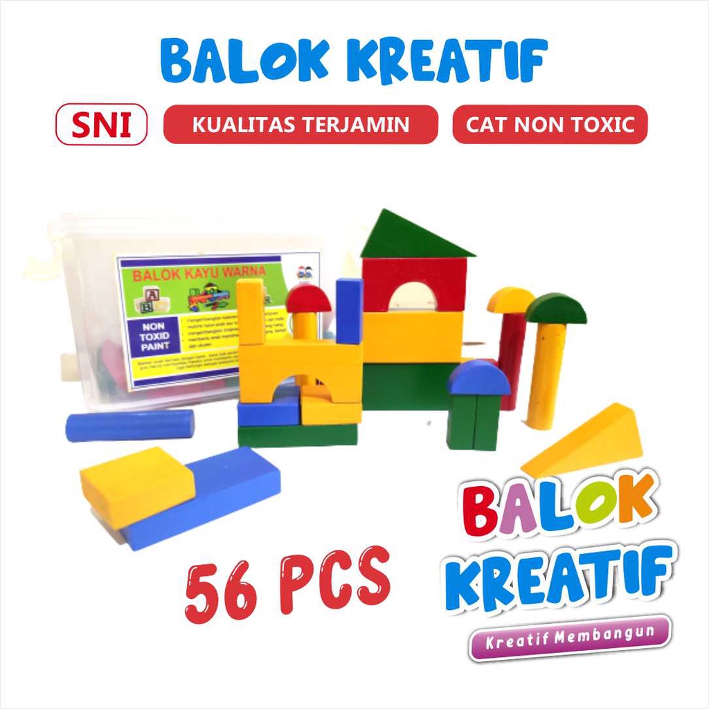 Jual Mainan Edukasi Balok Kreatif Atau Mainan Menyusun Balok Dengan ...