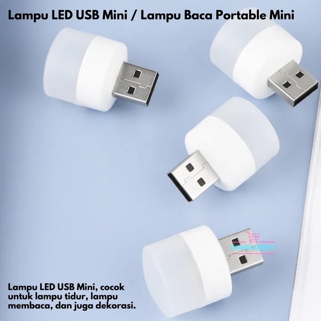 Jual Lampu LED USB Mini / Lampu Baca Tidur Portable Mini | Shopee Indonesia