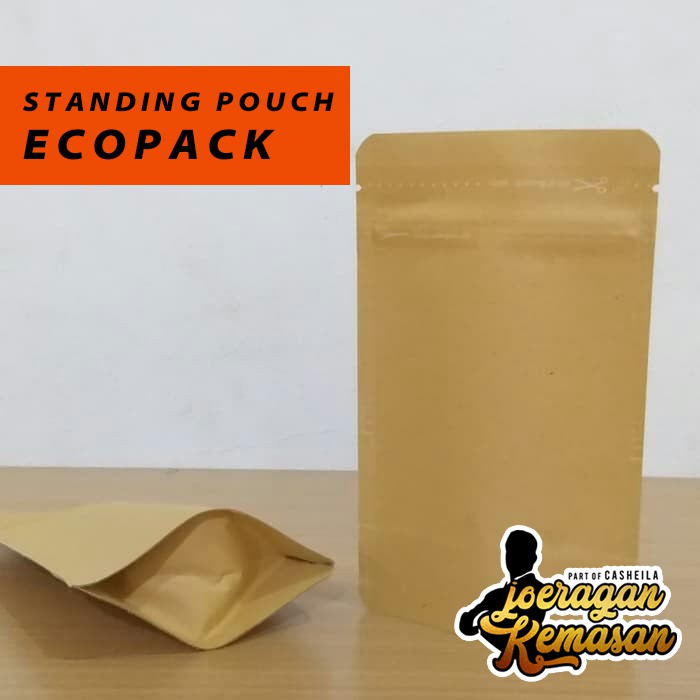 Jual Standing Pouch ECOPACK 250gram 13x20 cm Kpack Kemasan Litho pack ...