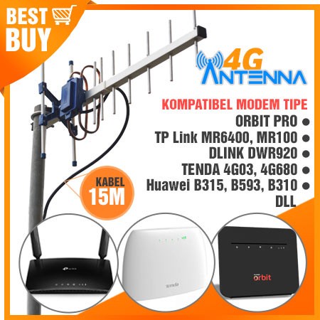 Jual Antena Yagi Grid Modem Orbit Pro, Orbit Star 3, TENDA 4G03 DLink ...