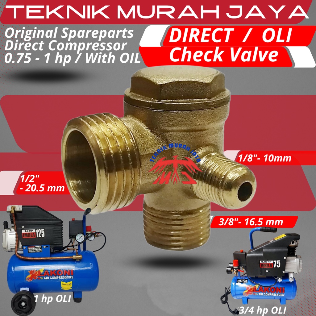 Jual COD Check Valve Kompressor Portable OLI FULL KUNINGAN DIRECT ...
