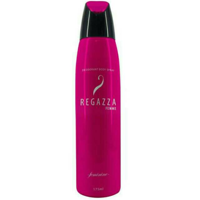 Jual REGAZZA DEODORANT BODY SPRAY FEMININE (PINK) 175 ML | Shopee Indonesia