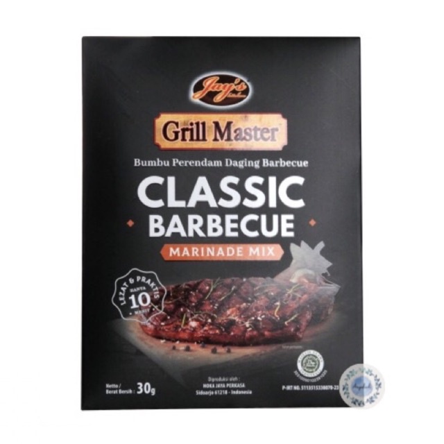 Jual Jay's Kitchen Grill Master Classic Barbecue Marinade Mix 30gr | Shopee Indonesia