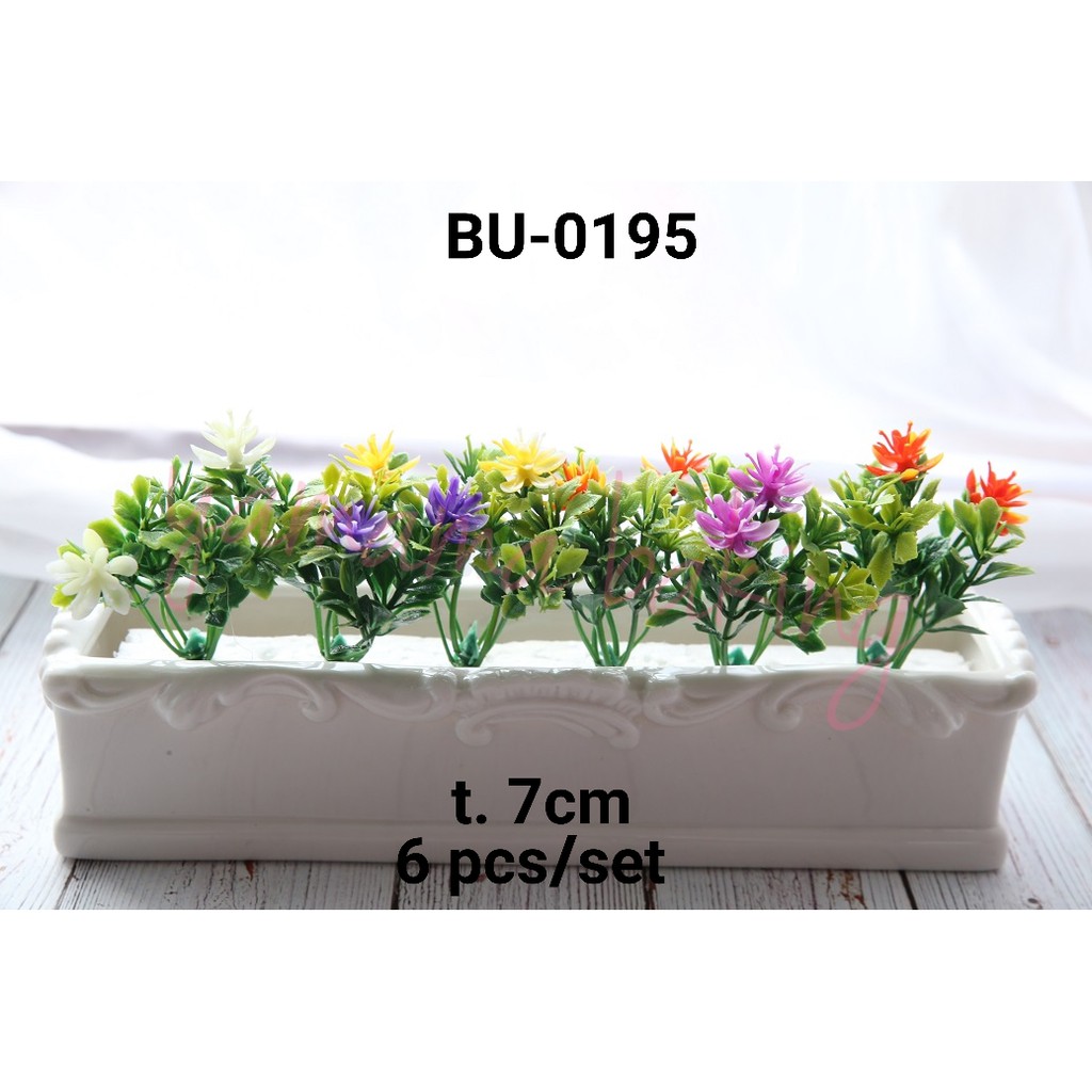 Jual BU-0195 Topper hiasan kue tart cake rumput bunga daun tanaman ...