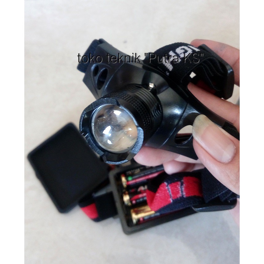 Jual Head Lamp / Senter Kepala / Lampu Tambang Led Fokus 170m 3 Fariasi ...