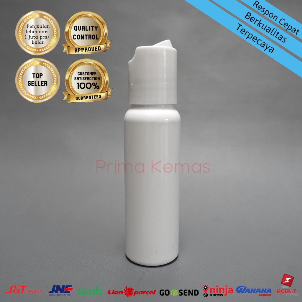 Jual Botol Presstop 27 ml Putih - botol kosmetik 27 ml - botol skincare ...