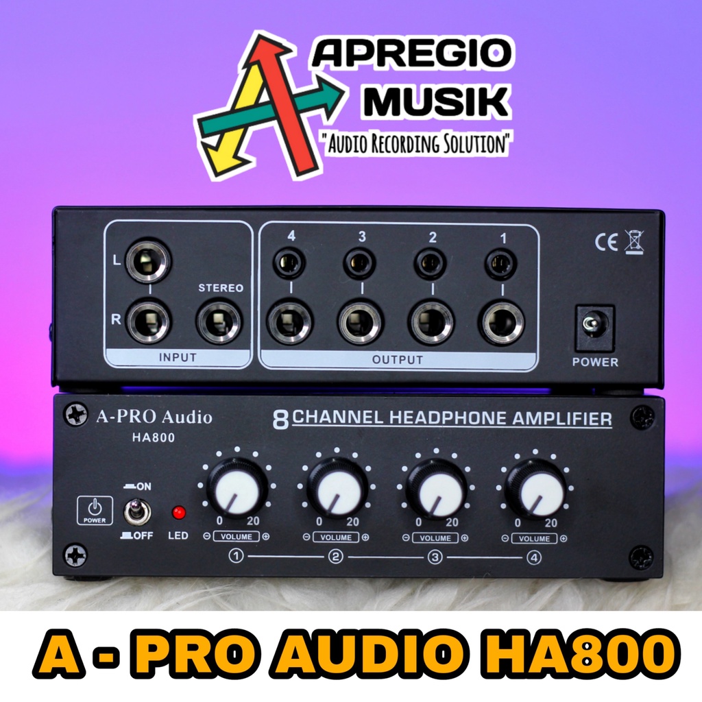 Jual APRO Audio HA800 8 channel output stereo headphone amplifier ...