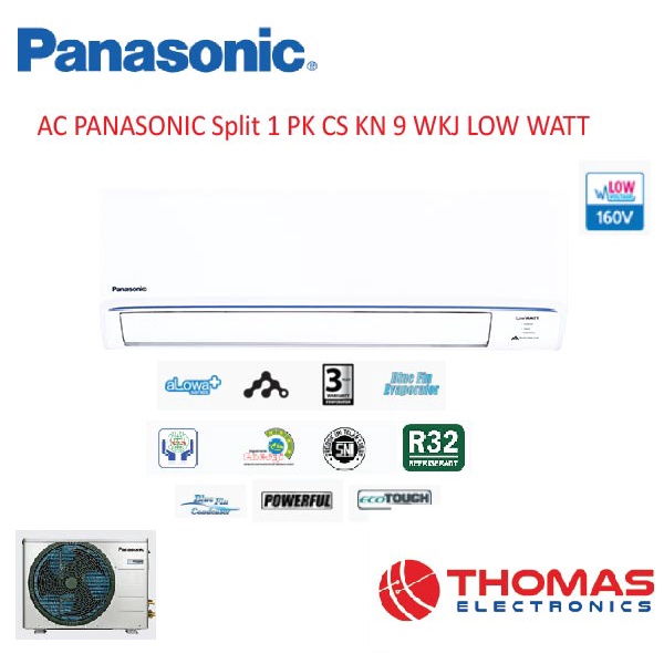Jual AC PANASONIC Low Watt 1 PK CS CU KN 9 WKJ Low Watt aLowa R32 ...