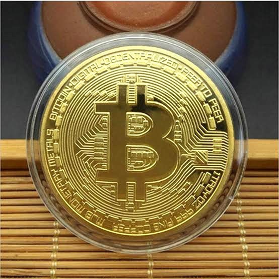 Jual Coin Koin Fisik BTC Bitcoin Gold Plated Pajangan Koleksi Souvenir ...