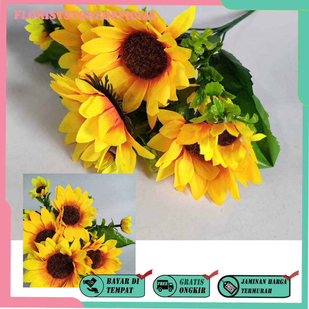 Jual COD BUNGA MATAHARI BUNGA TANGKAI PLASTIK BUNGA ARTIFISIAL BUNGA ...