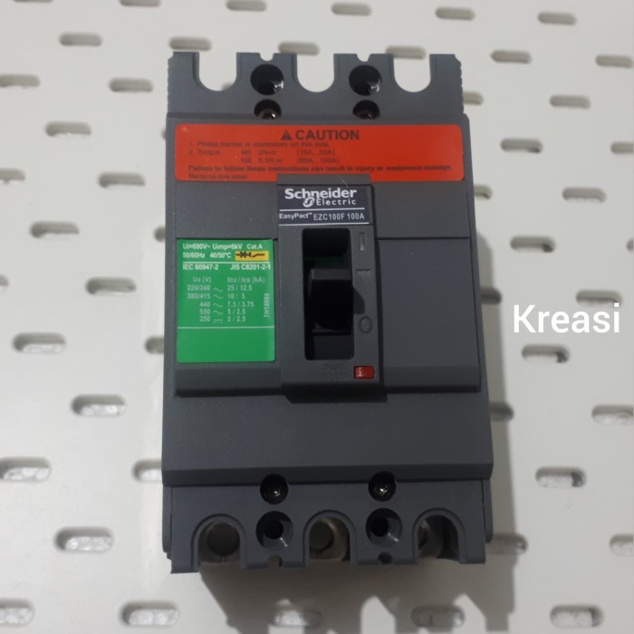 Jual MCCB SCHNEIDER EZC 100F 3P 100A 10KA EZC100F3100 | Shopee Indonesia