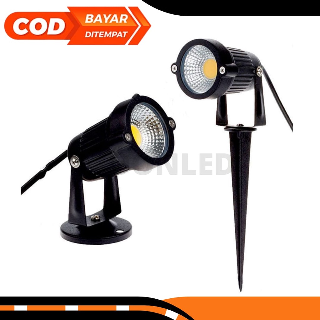 Jual LAMPU TAMAN LED SOROT 5W TERAS HALAMAN OUTDOOR / LAMPU SOROT TAMAN 5 WATT TANCAP SPOTLIGHT ...